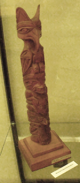 Miniature Totem Pole Sculpture, Researched by Derek Raikos