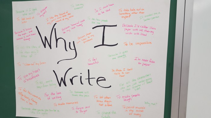 “Why I Write” Assignment Results in Inspiring Poster - Center for ...