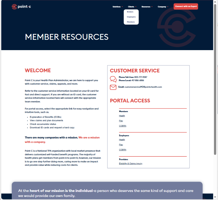 Updated Point·C Portal Instructions: New Medical/Dental ID Cards ...
