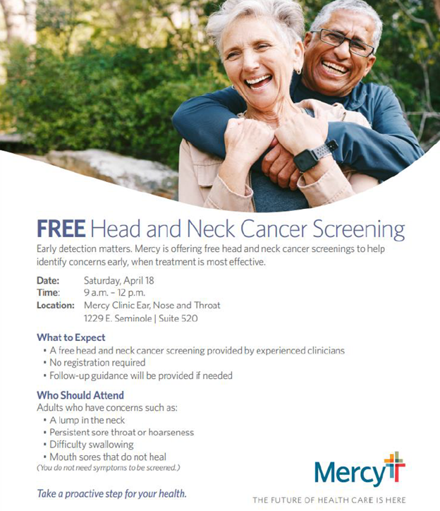 🩺 Free Head and Neck Cancer Screening – Offered by Mercy - Human ...