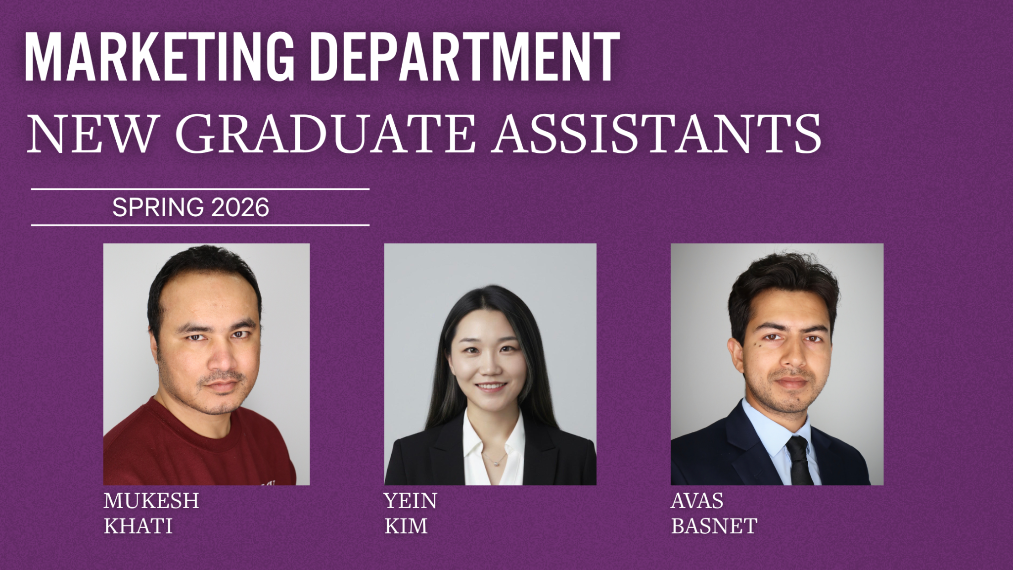 Marketing Graduate Assistants Join the Team MSU Marketing Dept