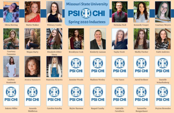 Psi Chi Inductees Spring 2020 - Psychology Department Blog