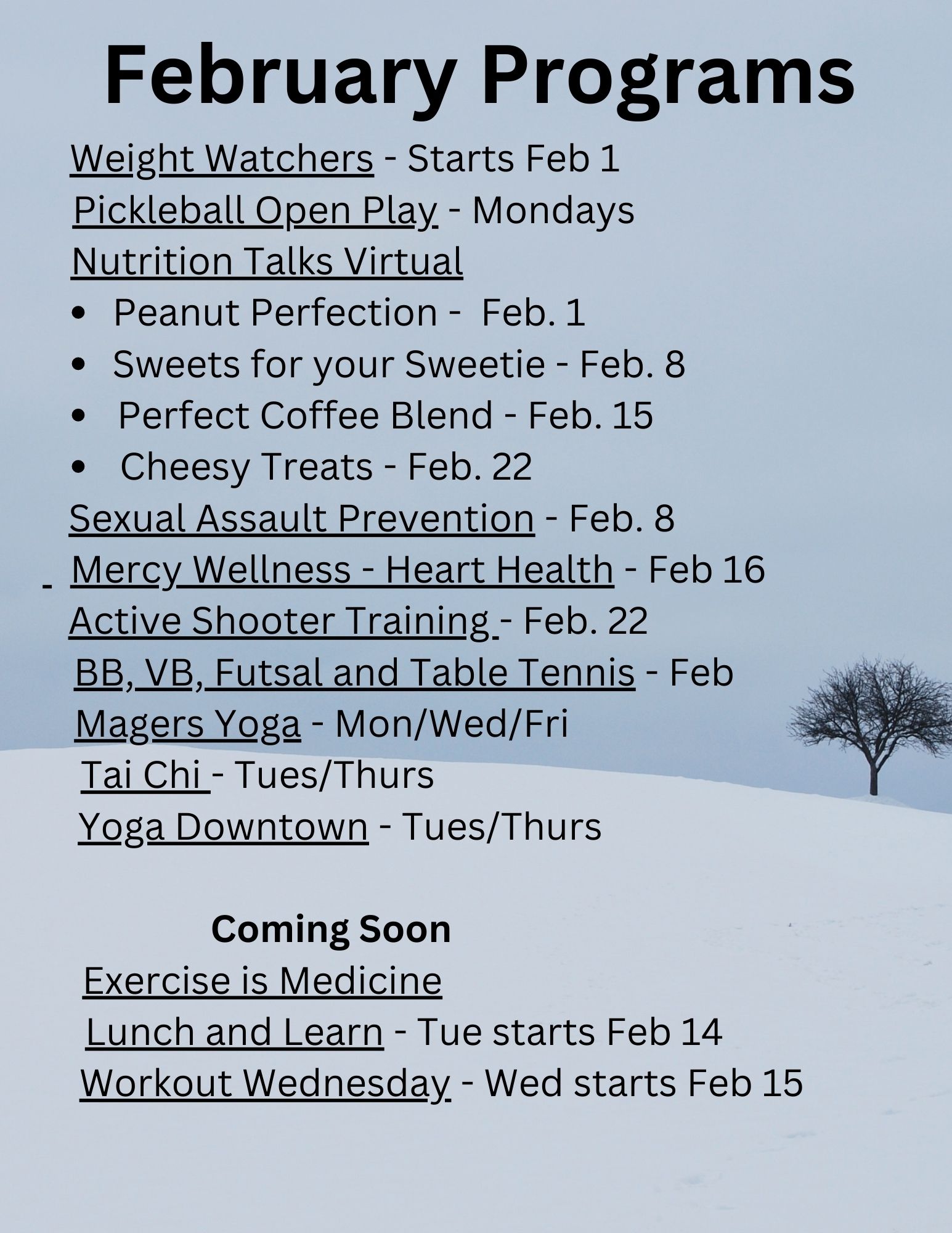 February Employee Wellness Programs - Wellness Works